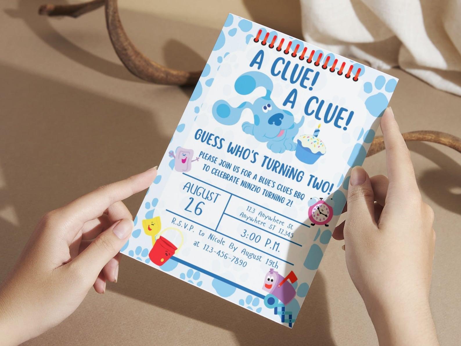 Blues Clues Inspired Birthday Invitation, Boy Birthday, Birthday ...