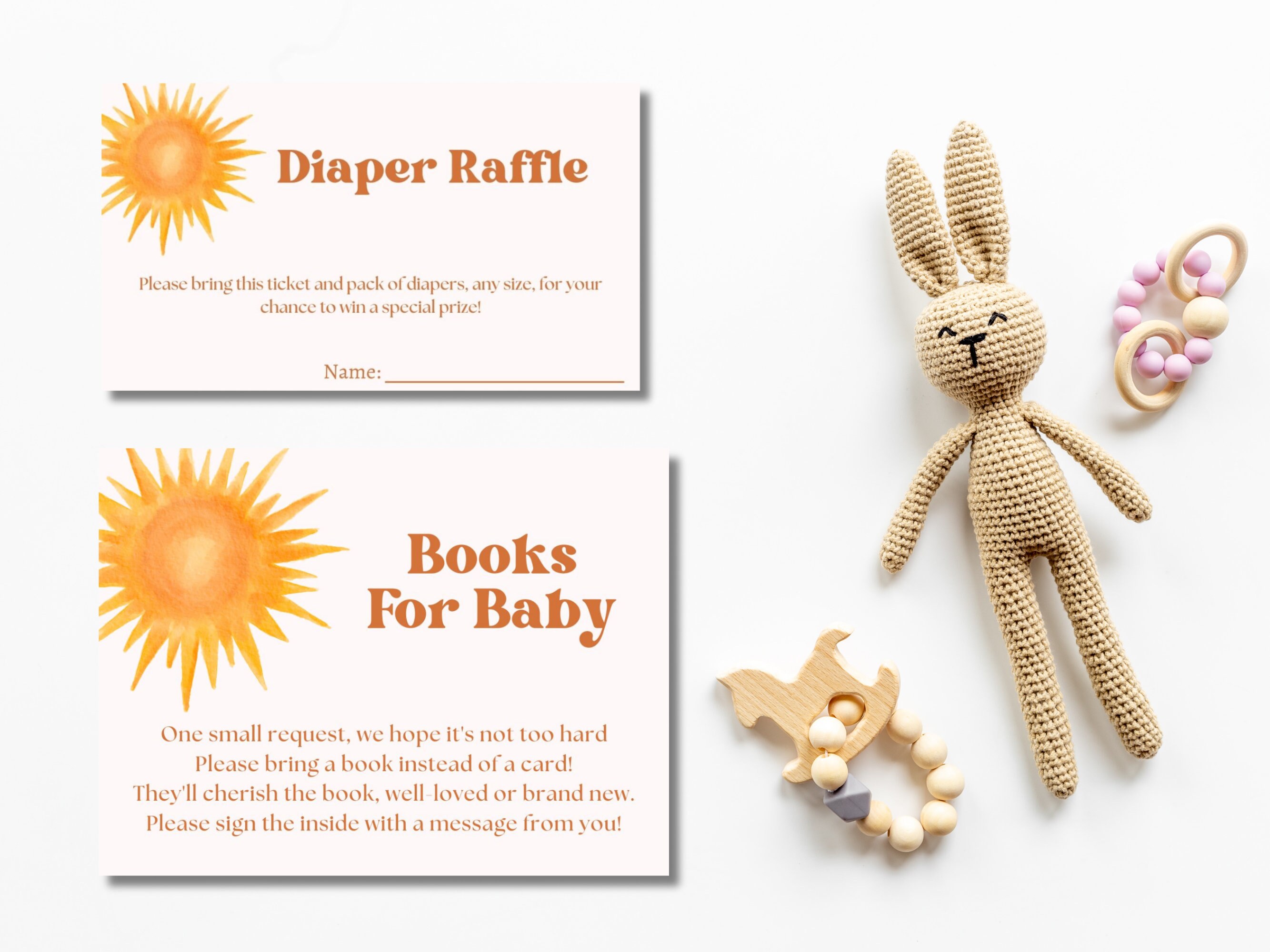 Here Comes the Sun Baby Shower Raffle Tickets, Diaper Raffle Tickets ...