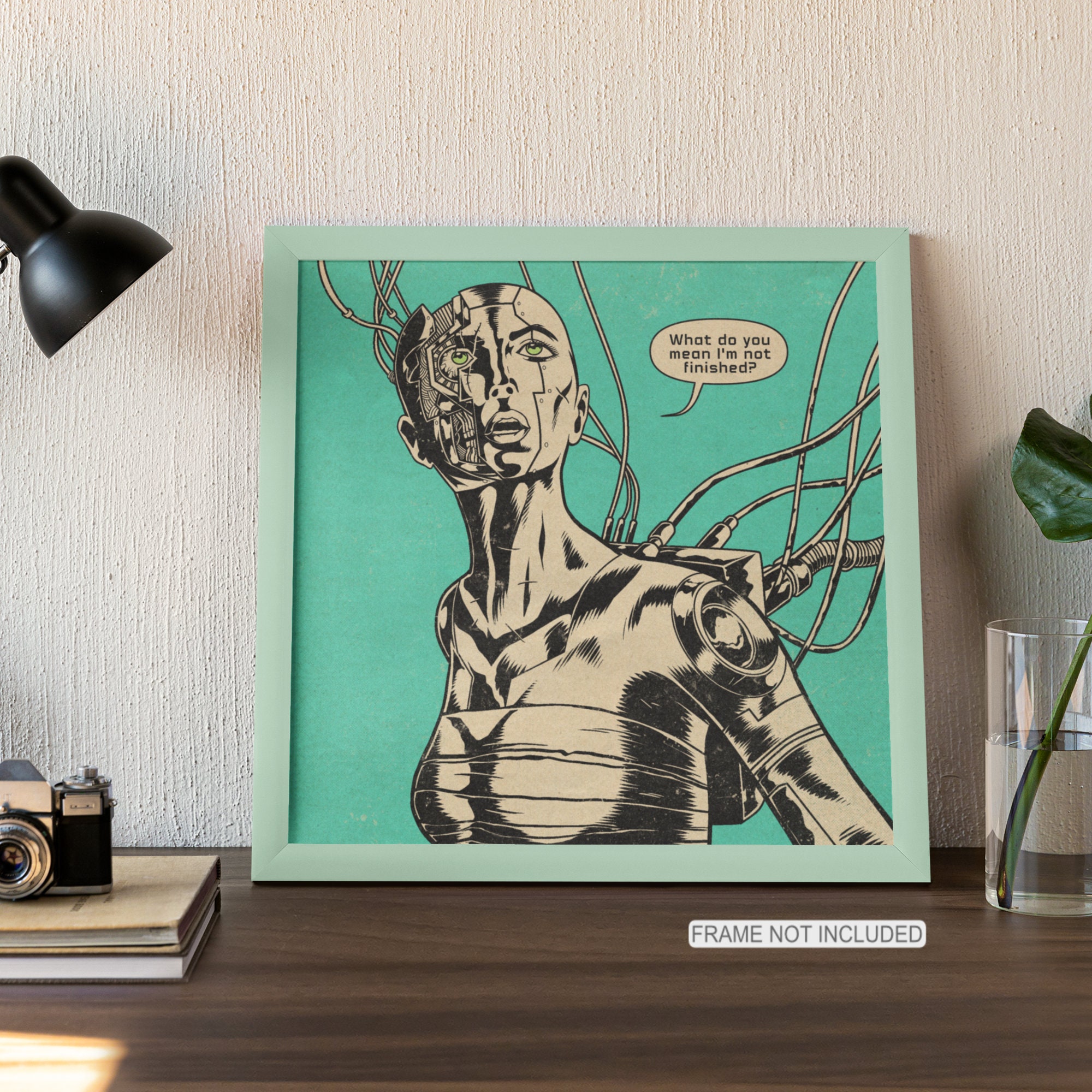 Female Cyborg Art Print Poster - Etsy