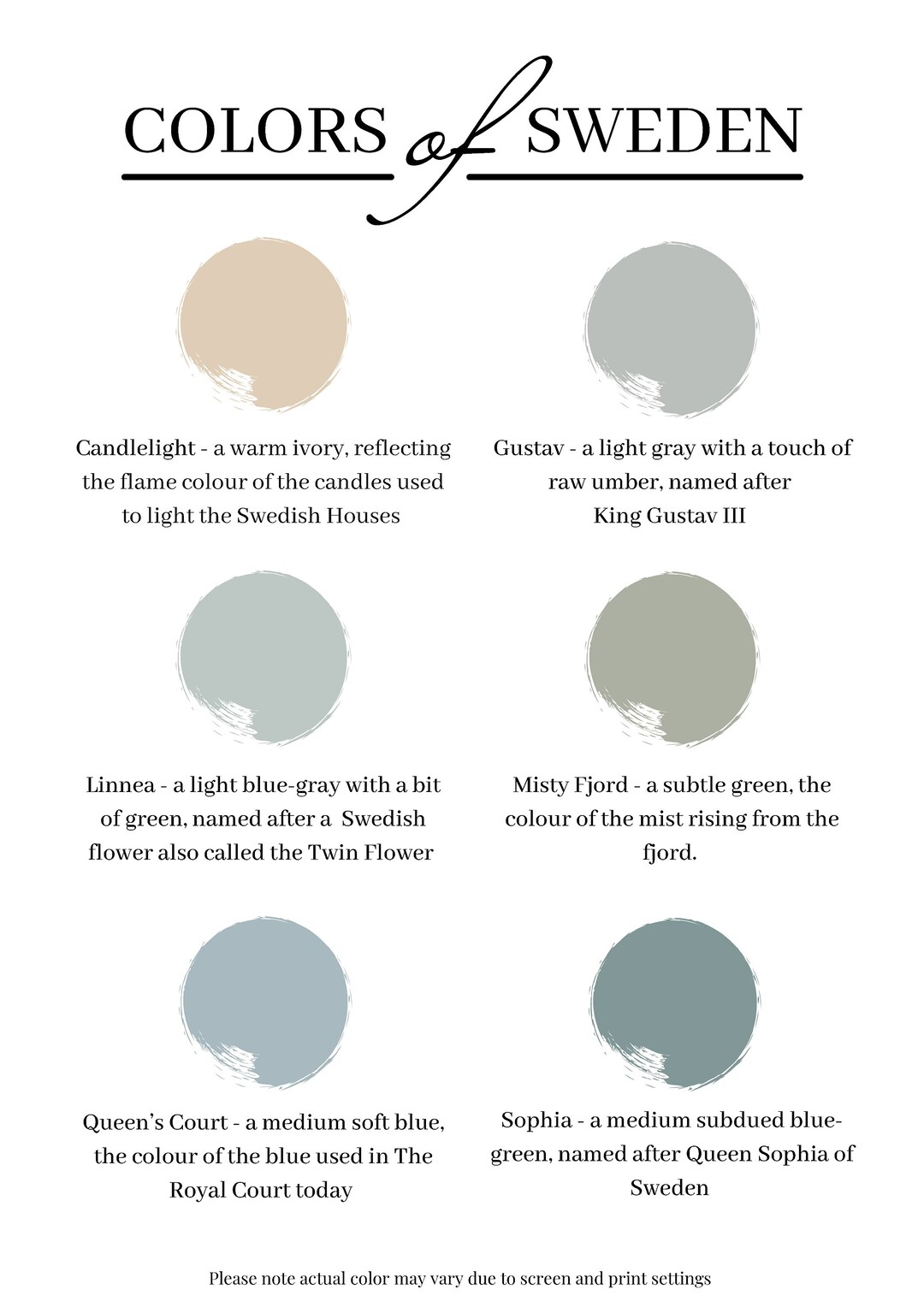 Paint Couture Colors of Sweden - Etsy