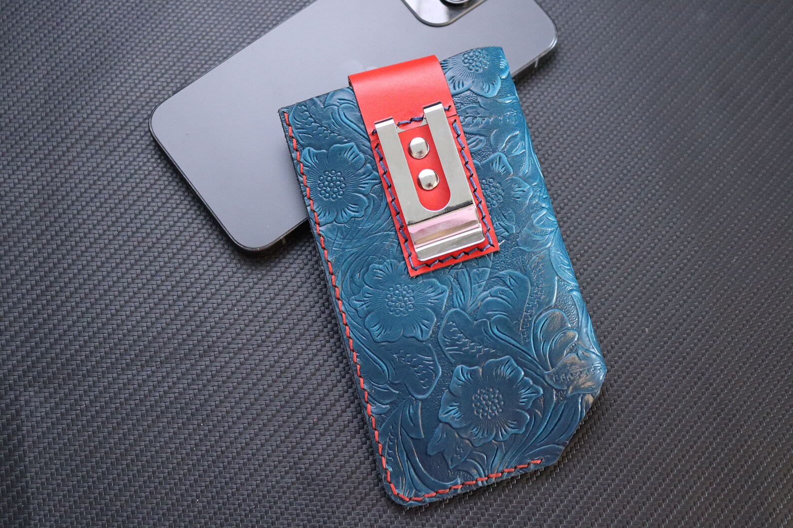 Genuine Leather Samsung Galaxy A55 A35 A15 A25 Horizontal Phone Pouch ...