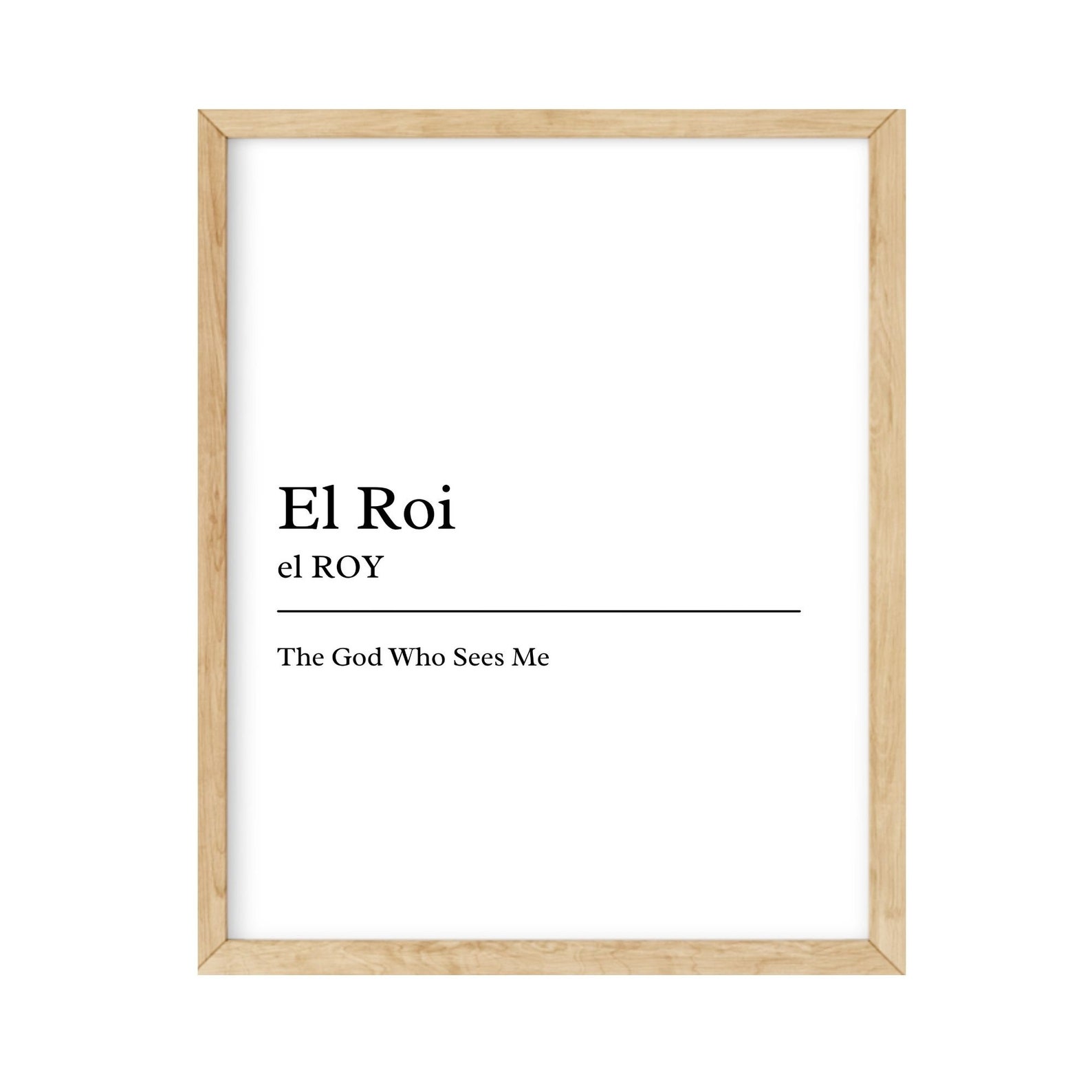 El Roi Definition Print, Christian Printable, the God Who Sees Me ...