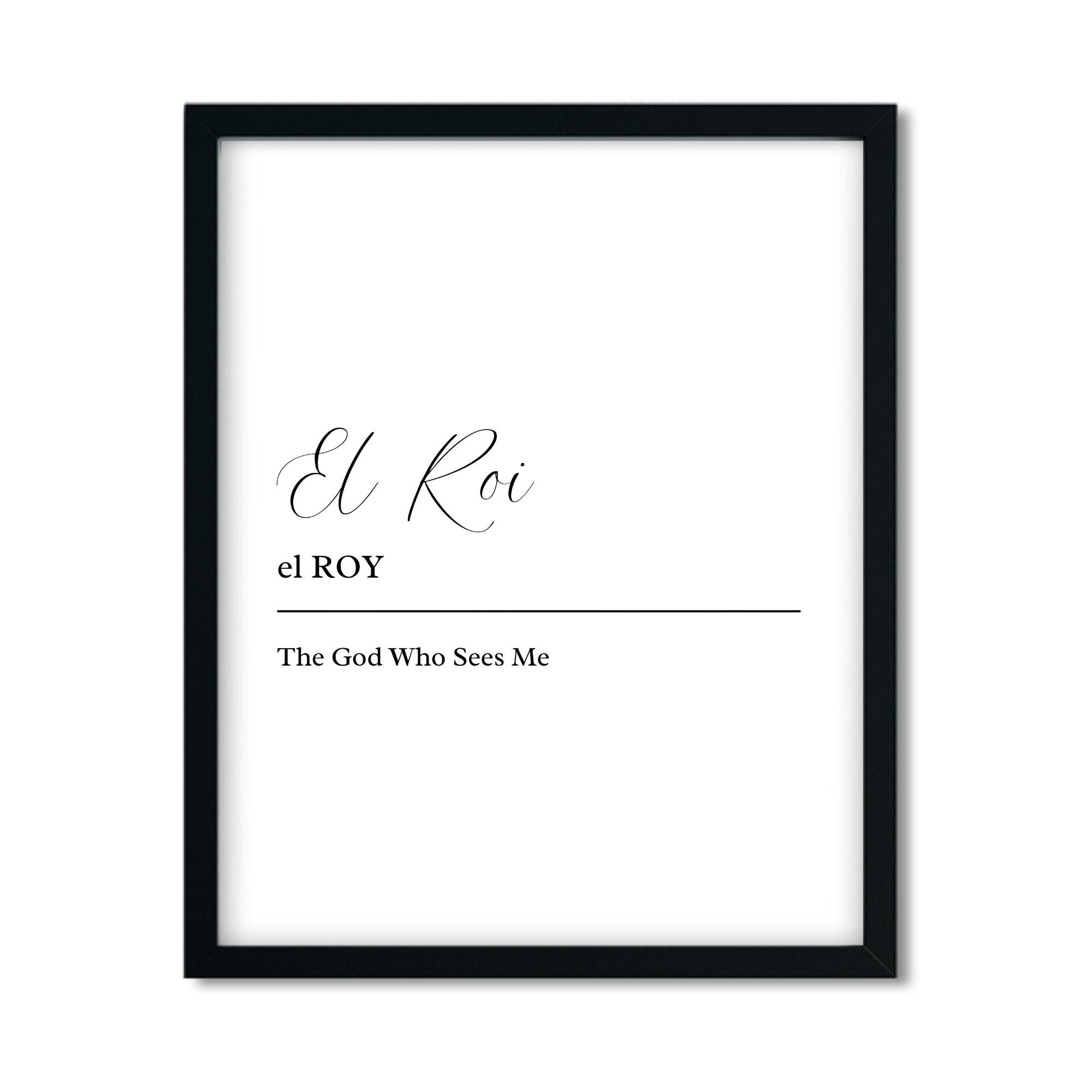 El Roi Definition Print, Christian Printable, the God Who Sees Me ...
