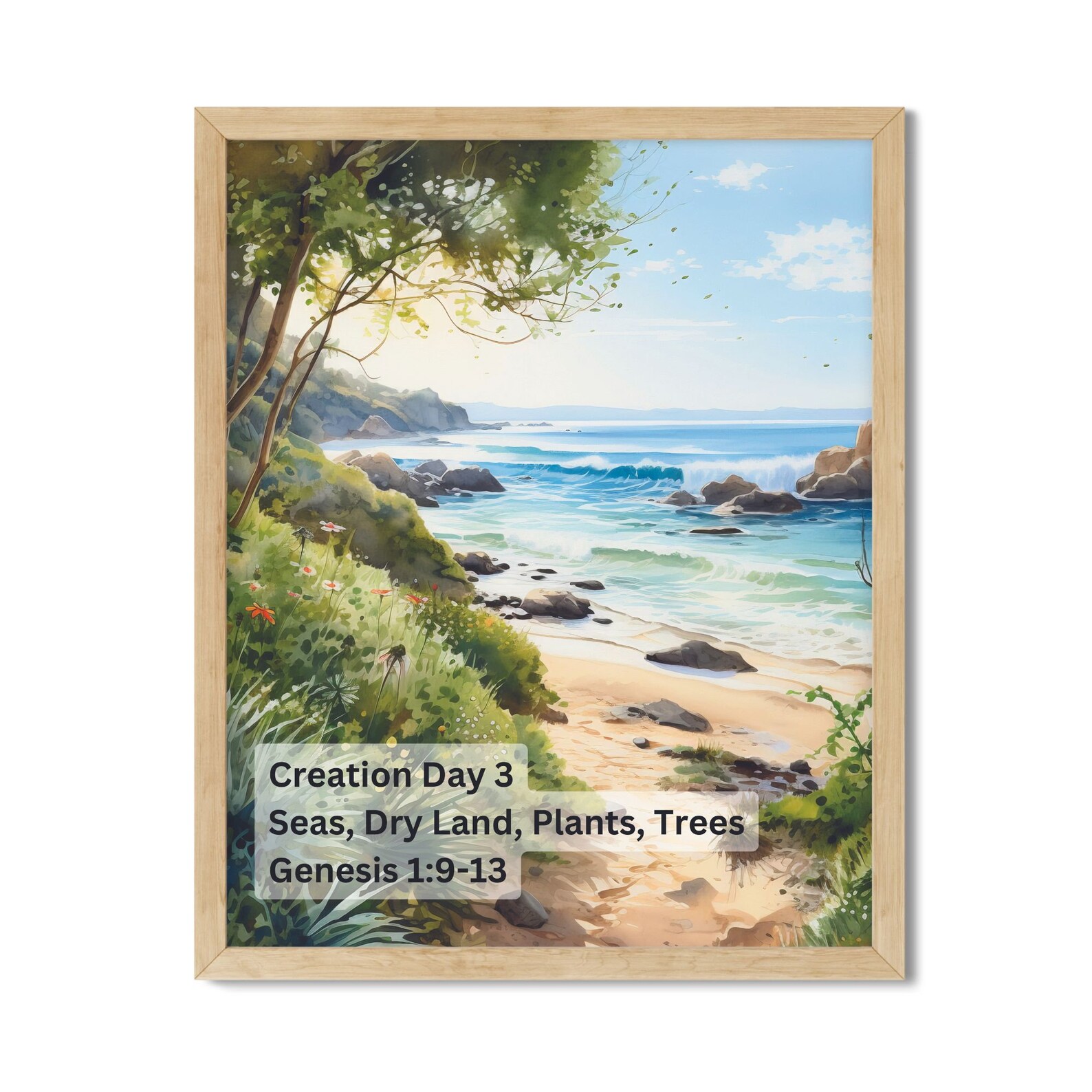 Genesis 1:9-13, Creation Day 3, Seas, Dry Land, Plants, Trees, Seeds ...