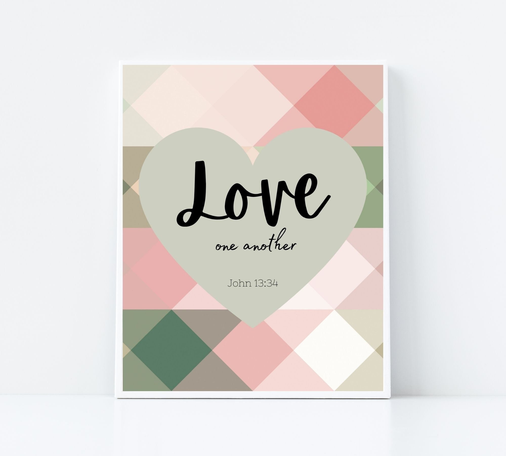 John 13:34 ..love One Another.. Bible Verse, Wall Art, Christian Home ...