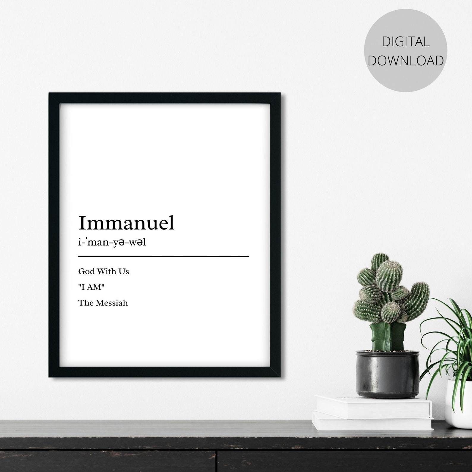 Immanuel Definition Print, Christian Printable, God With Us, "i Am ...