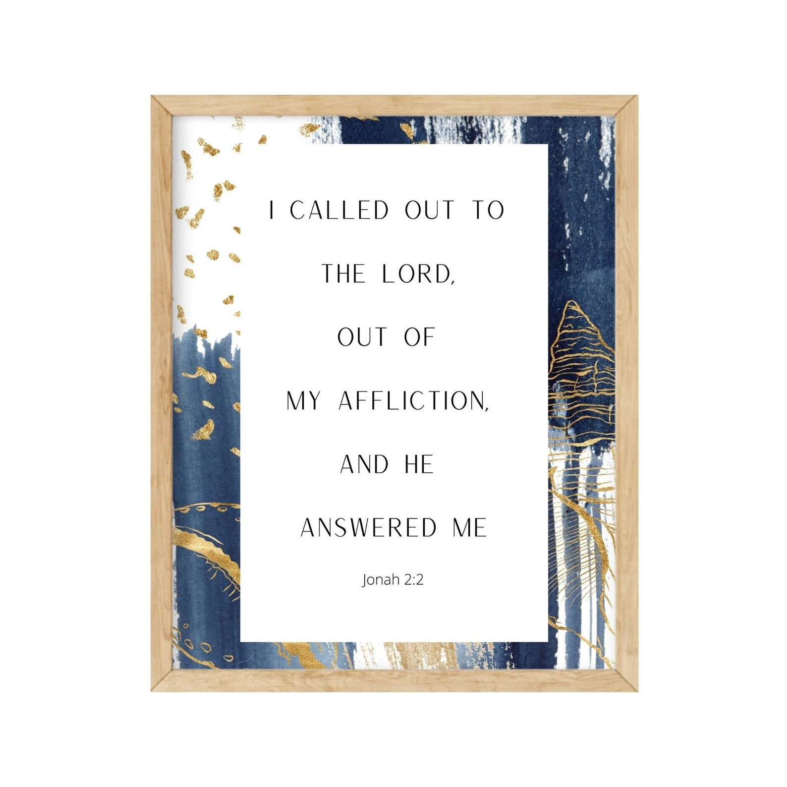 Jonah 2:2 I Cried Out to the Lord Because of My Affliction - Etsy