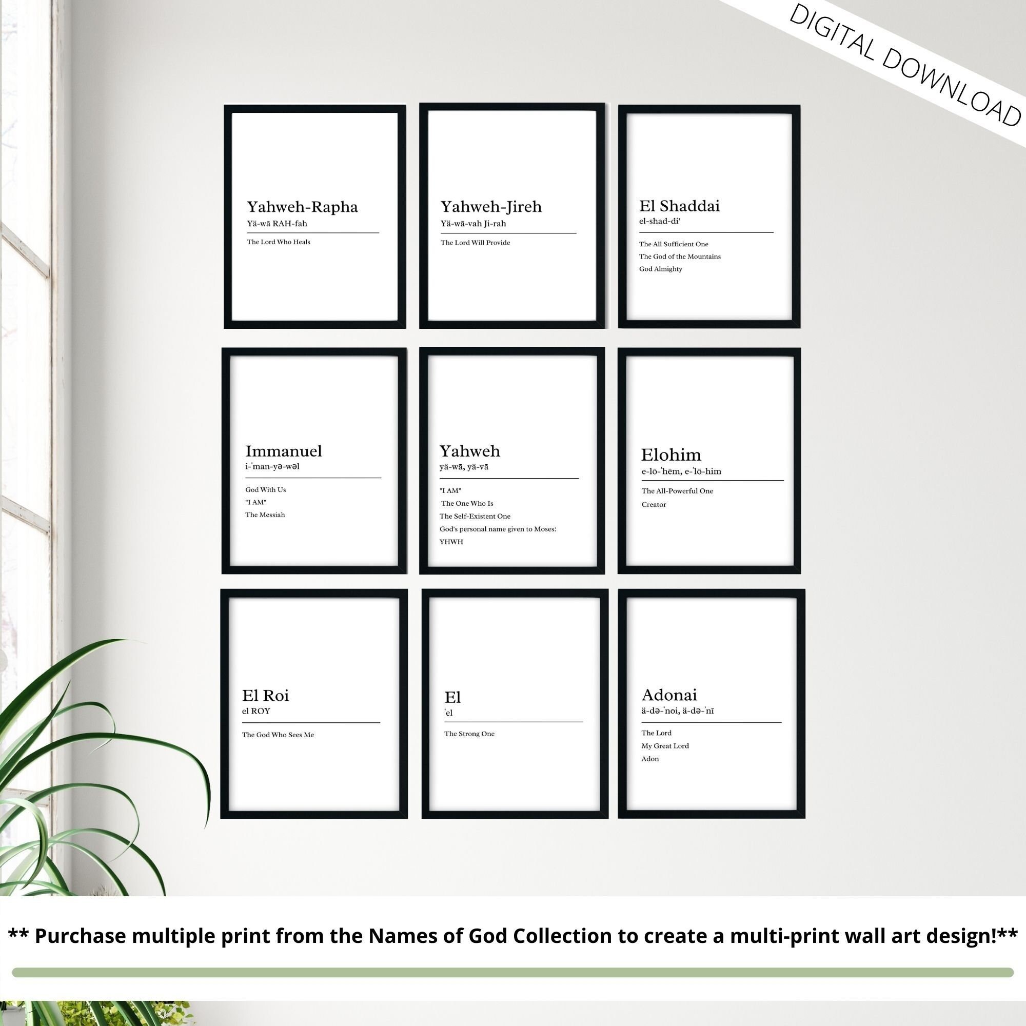 Immanuel Definition Print, Christian Printable, God With Us, "i Am ...