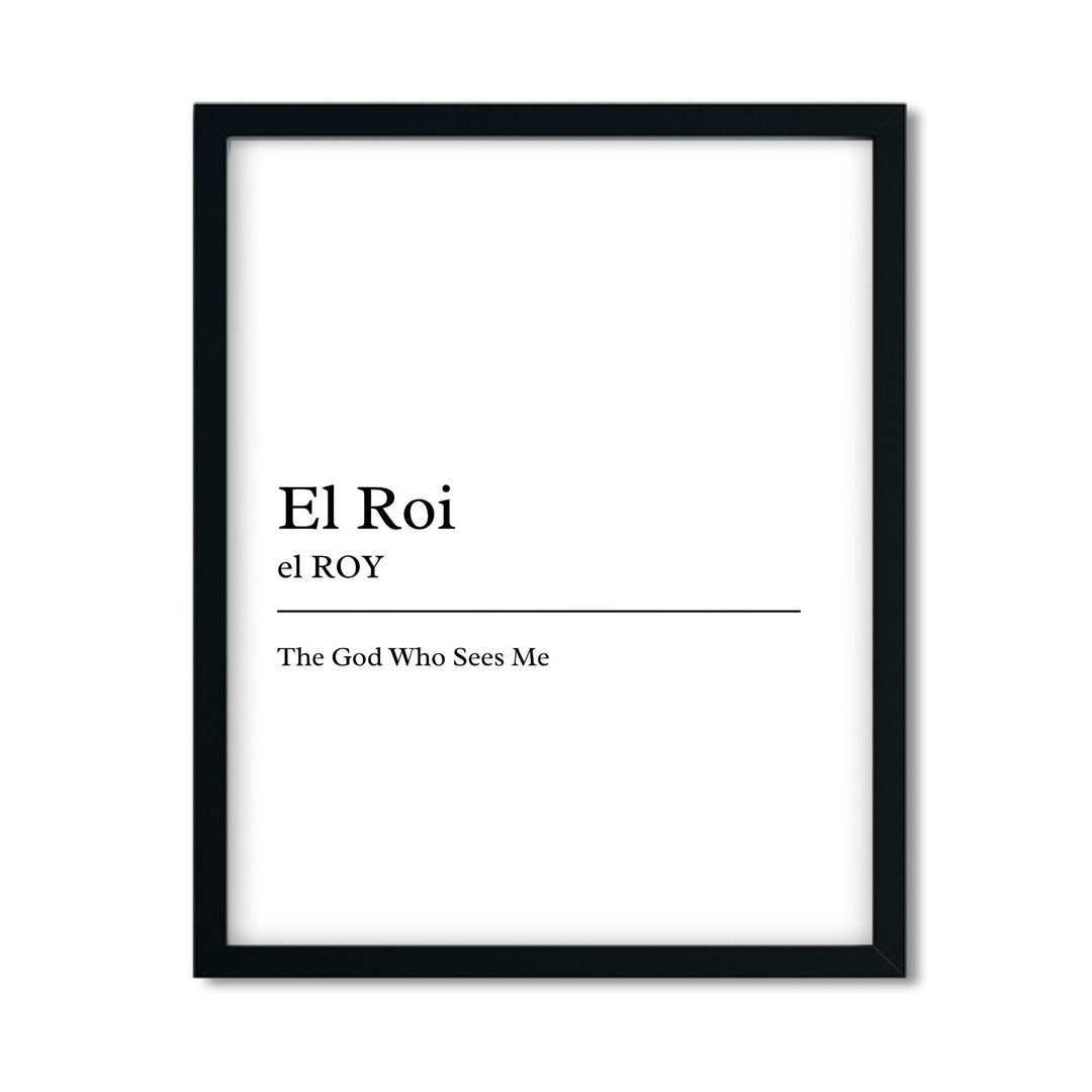 El Roi Definition Print, Christian Printable, the God Who Sees Me ...