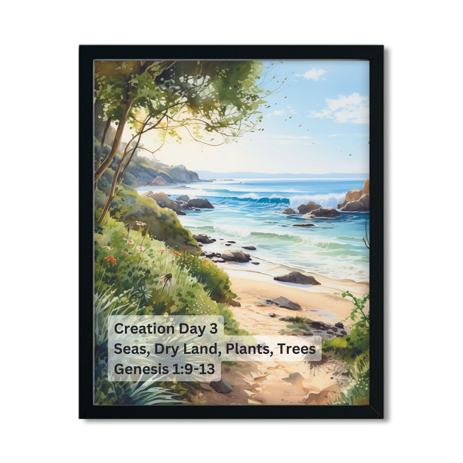 Genesis 1:9-13, Creation Day 3, Seas, Dry Land, Plants, Trees, Seeds ...