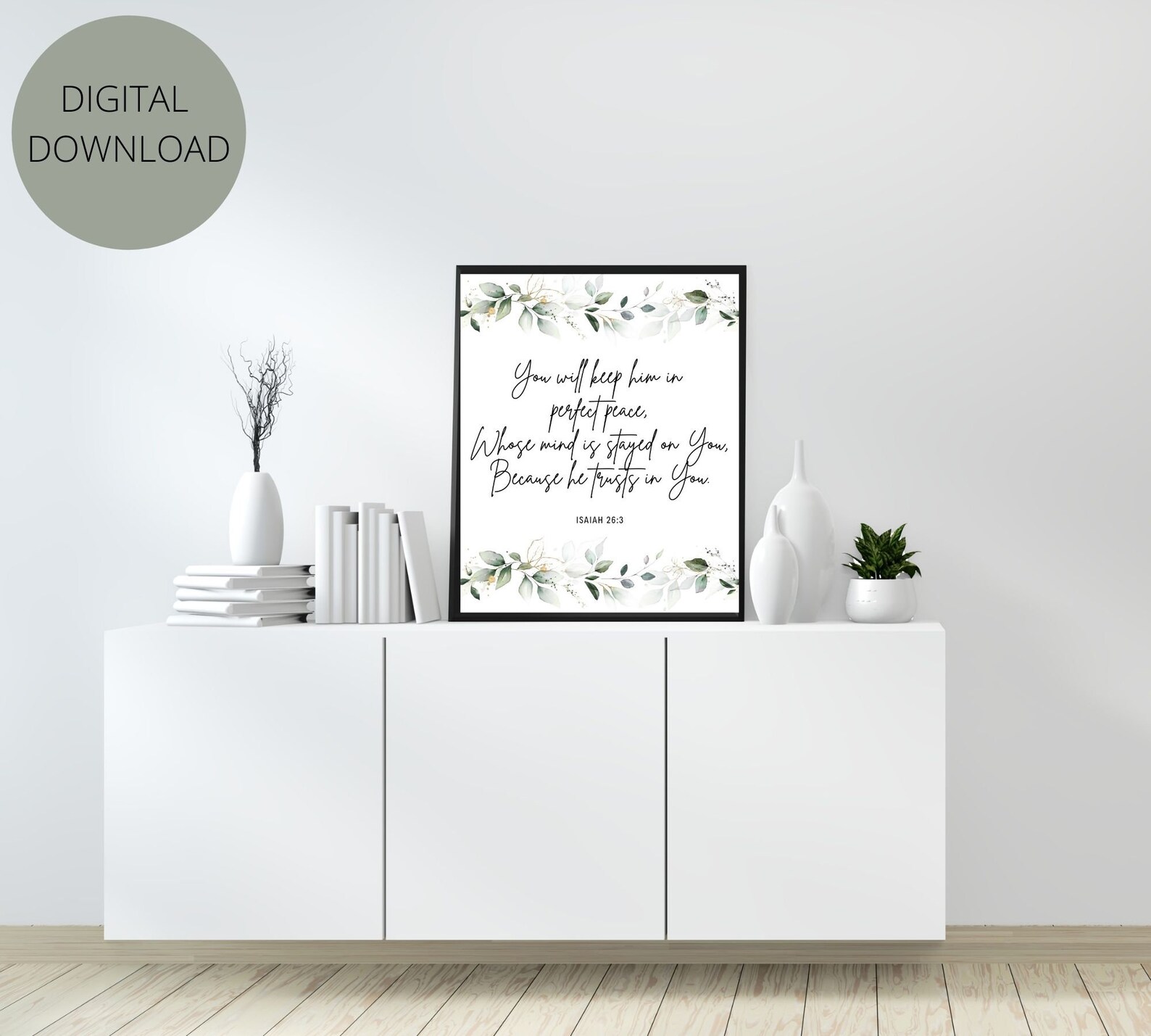 Isaiah 26:3 Bible Verse"you Will Keep Him in Perfect Peace, Whose Mind ...