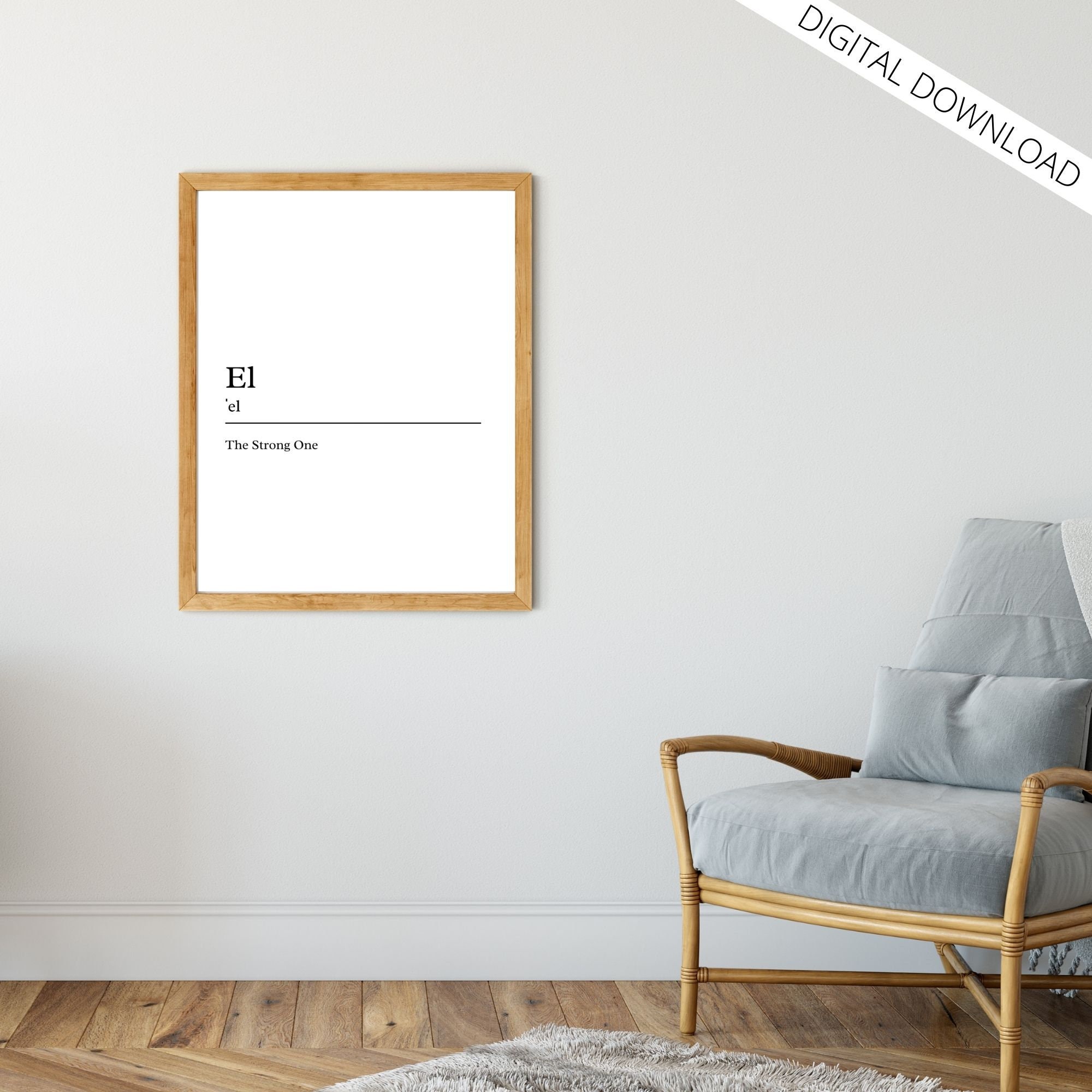 El Definition Print the Strong One Christian Printable El - Etsy