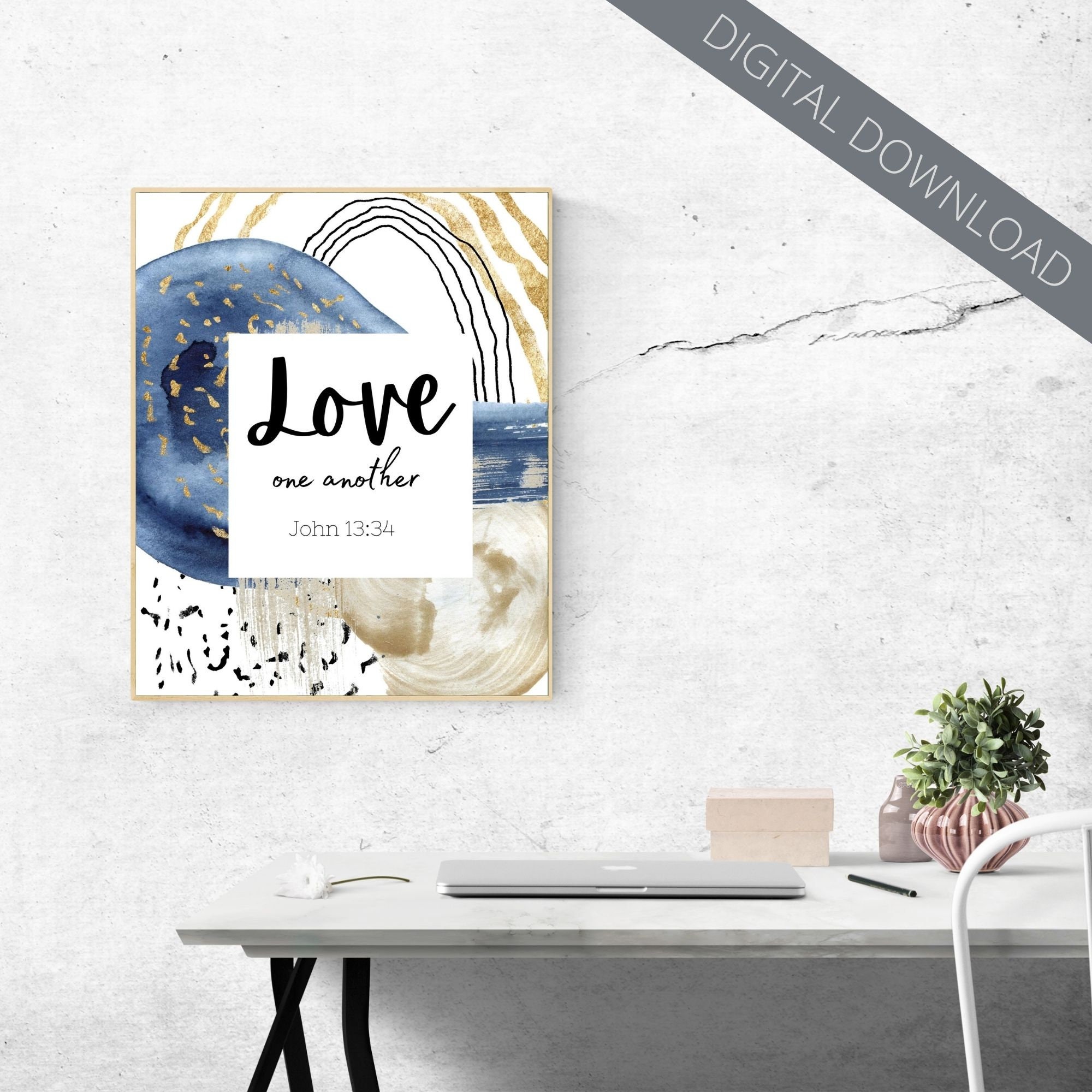 John 13:34 ..love One Another.. Bible Verse, Wall Art, Christian Home ...