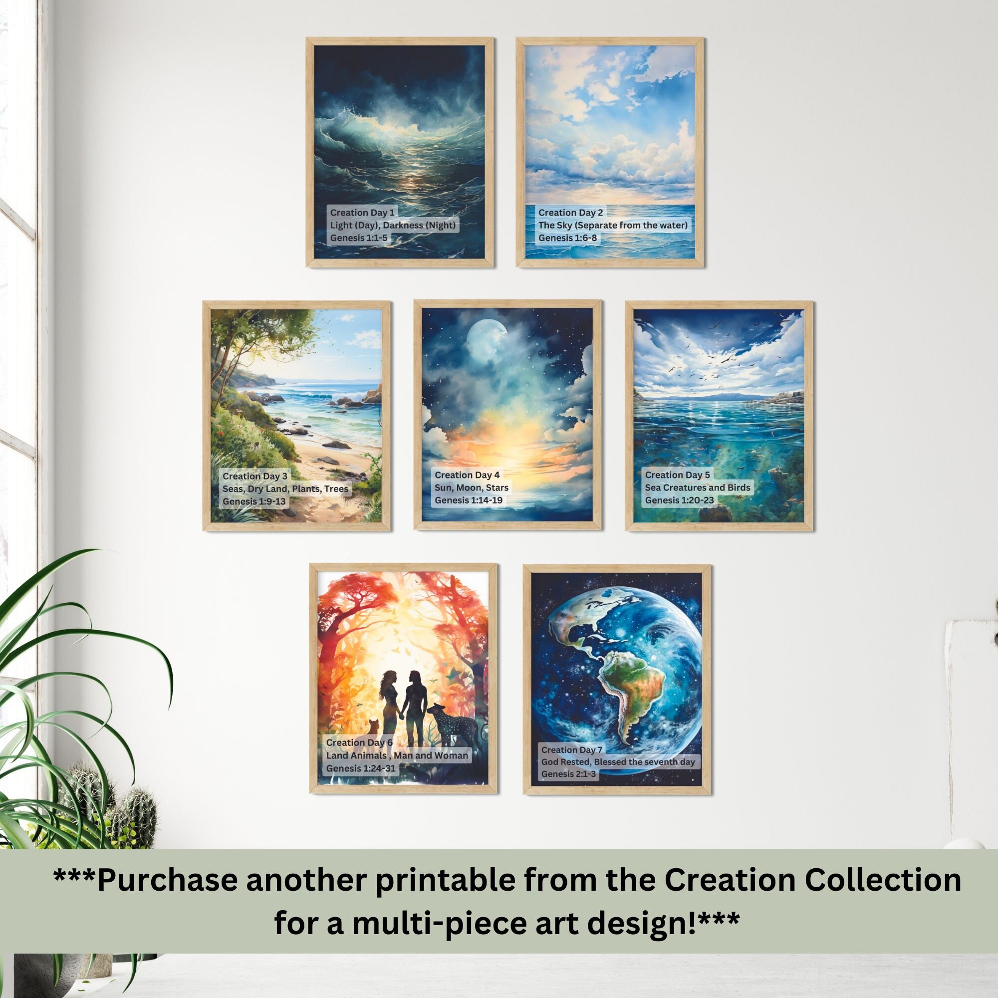 Genesis 1:9-13, Creation Day 3, Seas, Dry Land, Plants, Trees, Seeds ...