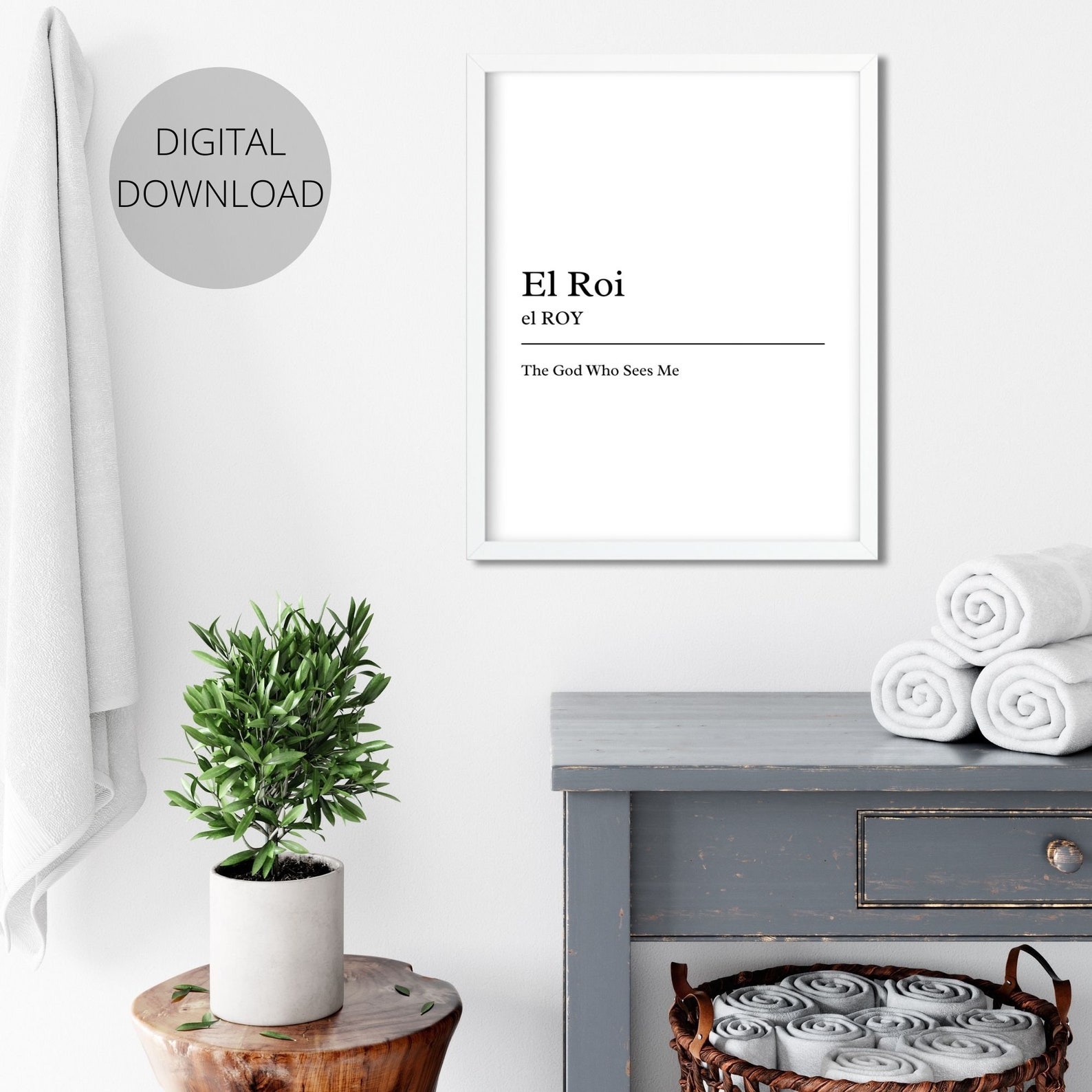 El Roi Definition Print, Christian Printable, the God Who Sees Me ...