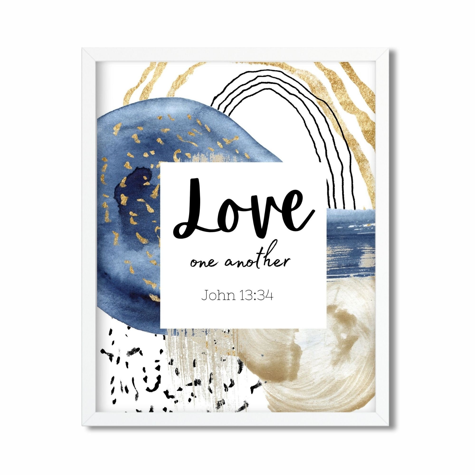 John 13:34 ..love One Another.. Bible Verse, Wall Art, Christian Home ...