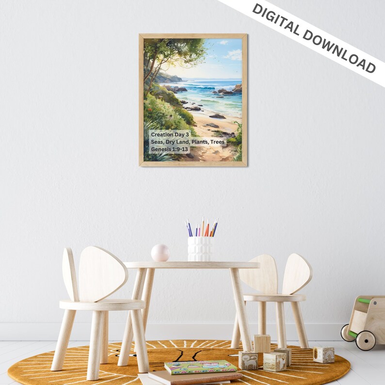 Genesis 1:9-13, Creation Day 3, Seas, Dry Land, Plants, Trees, Seeds ...