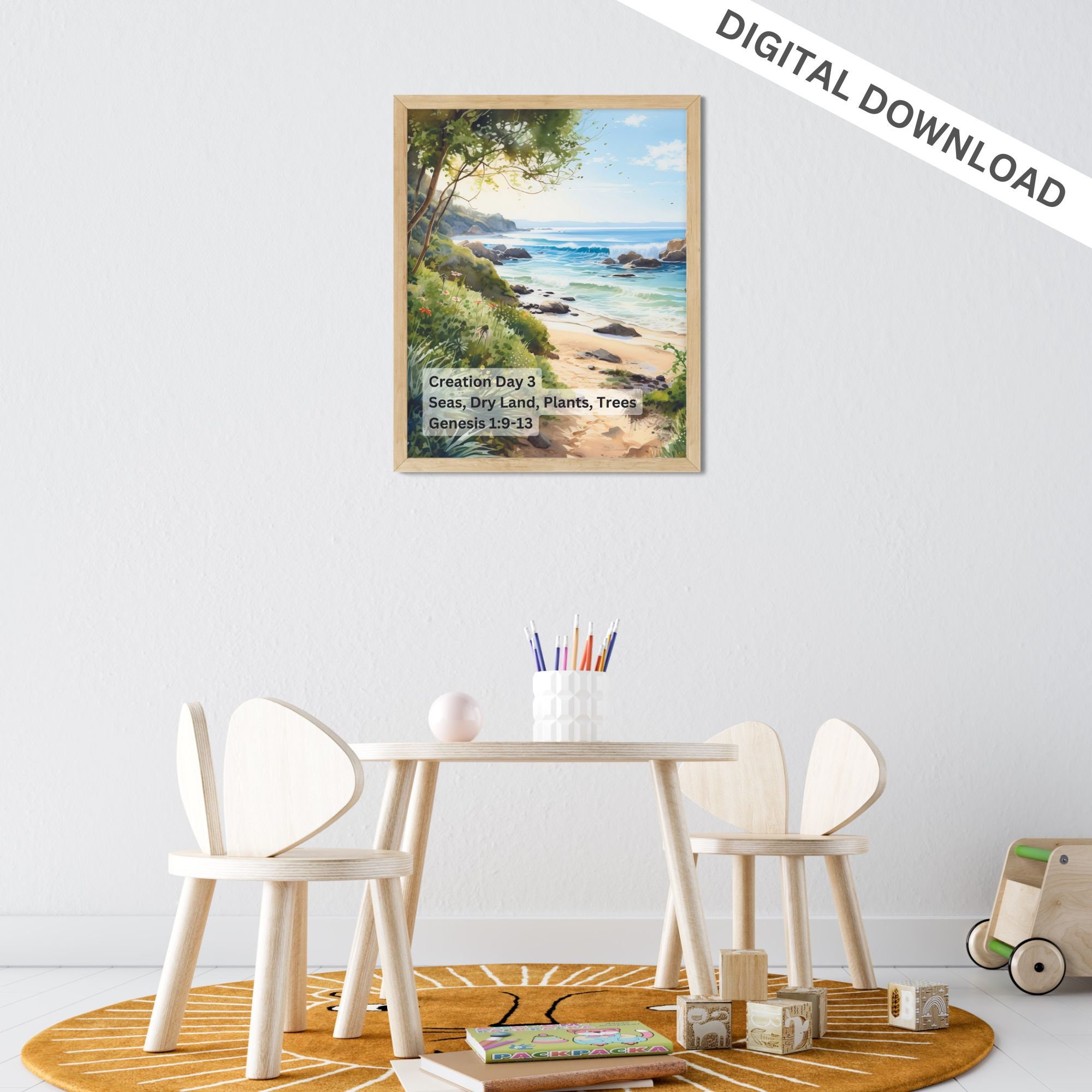 Genesis 1:9-13, Creation Day 3, Seas, Dry Land, Plants, Trees, Seeds ...