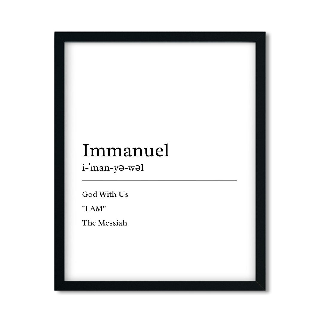 Immanuel Definition Print, Christian Printable, God With Us, "i Am ...