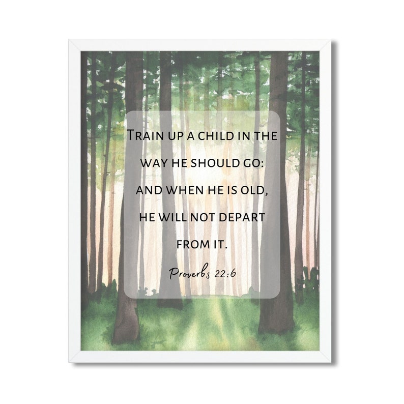 Proverbs 22:6 train up a Child in the Way He Should Go - Etsy