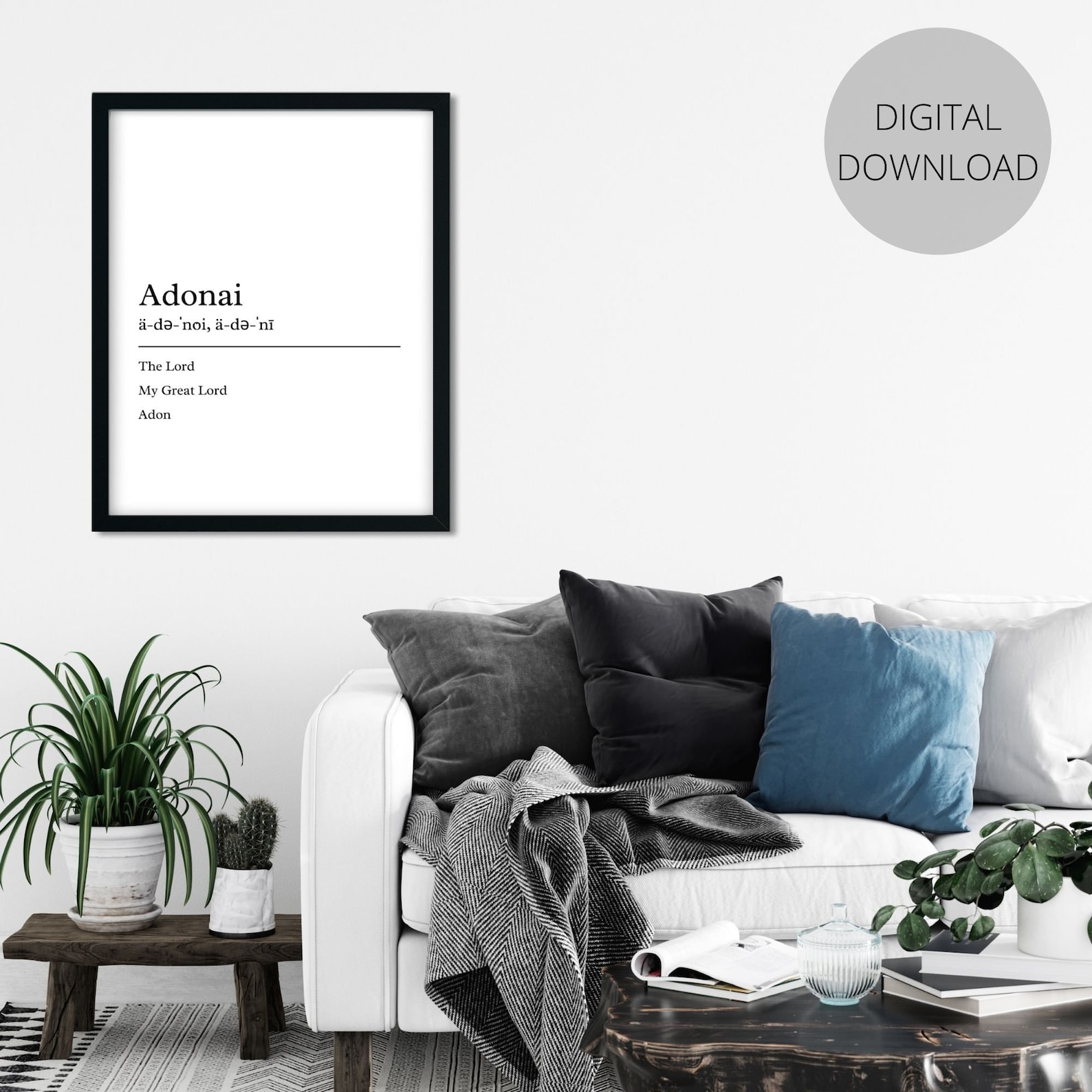 Adonai Definition Print, Christian Printable, the Lord, My Great Lord ...