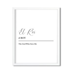 El Roi Definition Print, Christian Printable, the God Who Sees Me ...