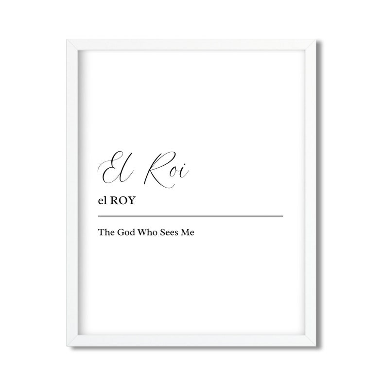 El Roi Definition Print Christian Printable the God Who Sees - Etsy
