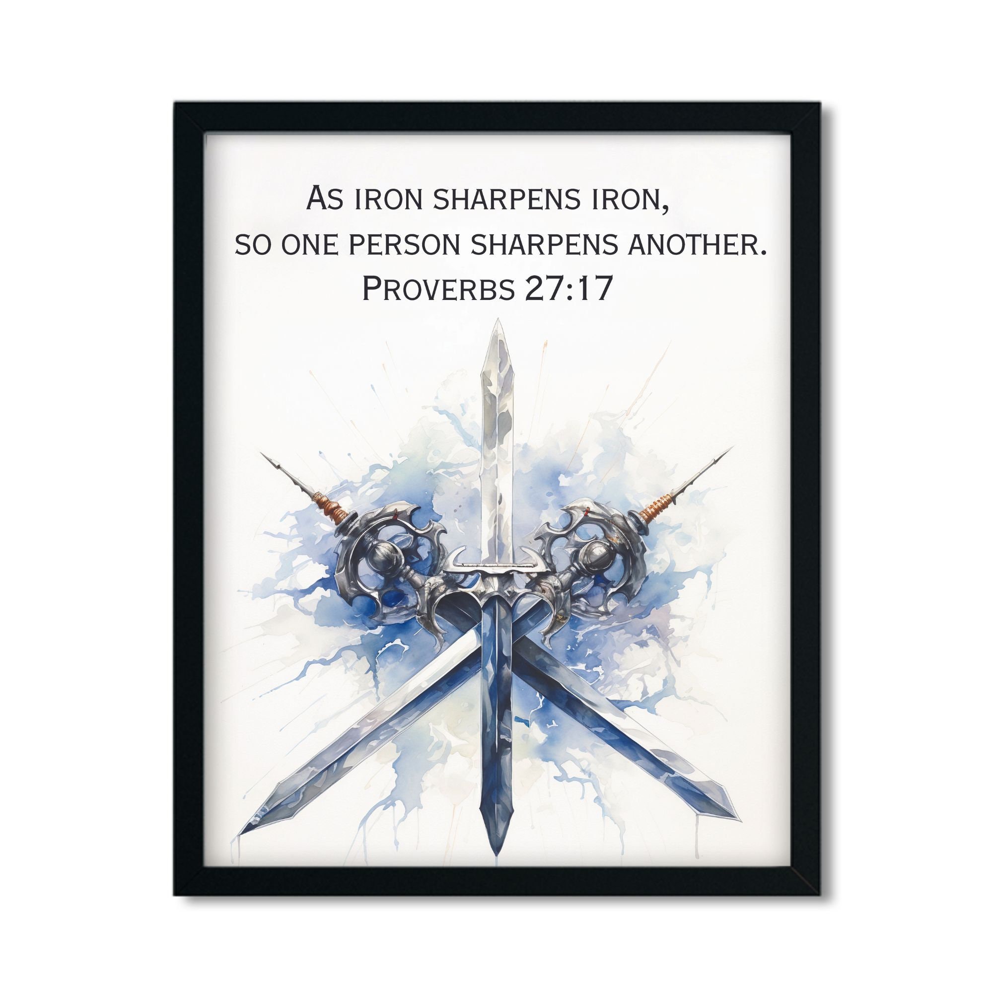 Proverbs 27:17 iron Sharpens Iron, and so One Person Sharpens Another.. Bible Verse, Wall Art ...
