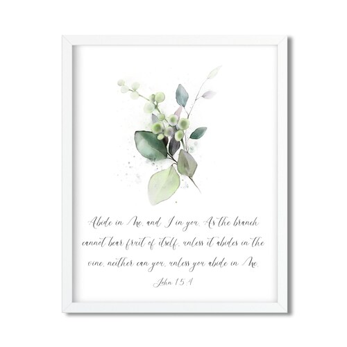 Bible Verse Wall Art Bible Verse Printable John 15 Scripture - Etsy