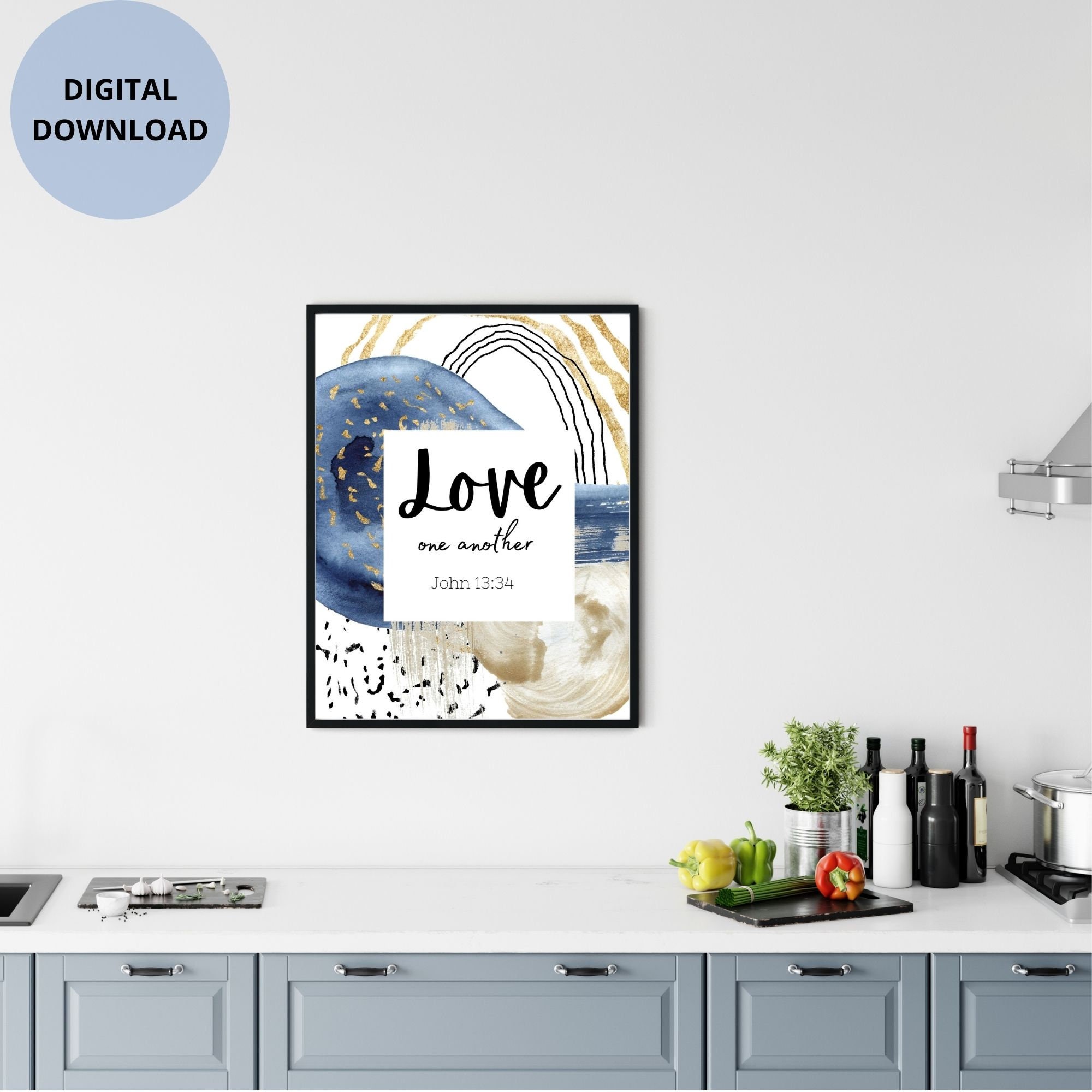 John 13:34 ..love One Another.. Bible Verse, Wall Art, Christian Home ...