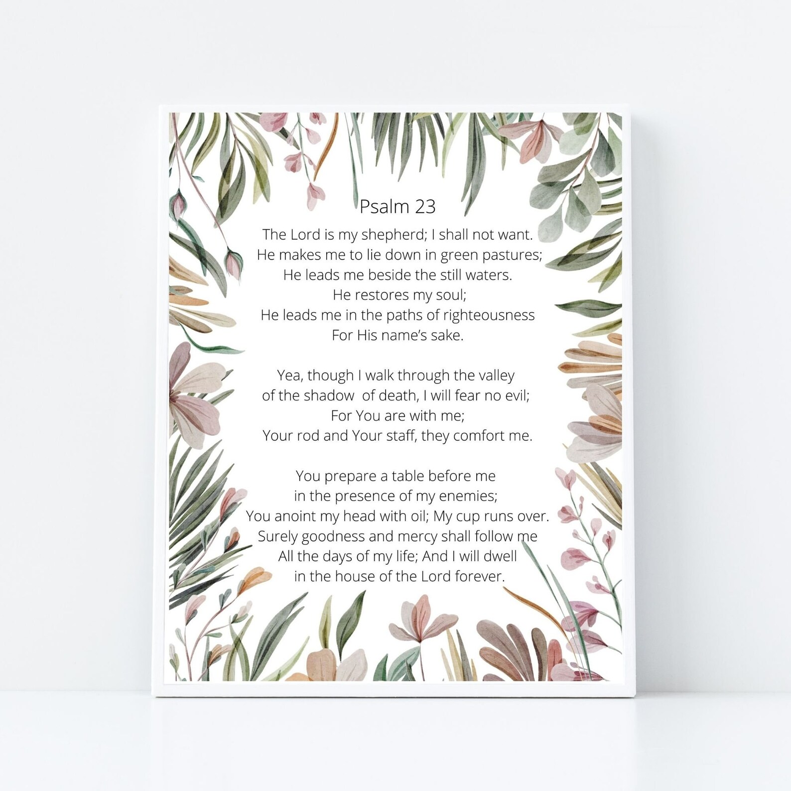 Psalm 23 the Lord is My Shepherd.. Bible Verse - Etsy