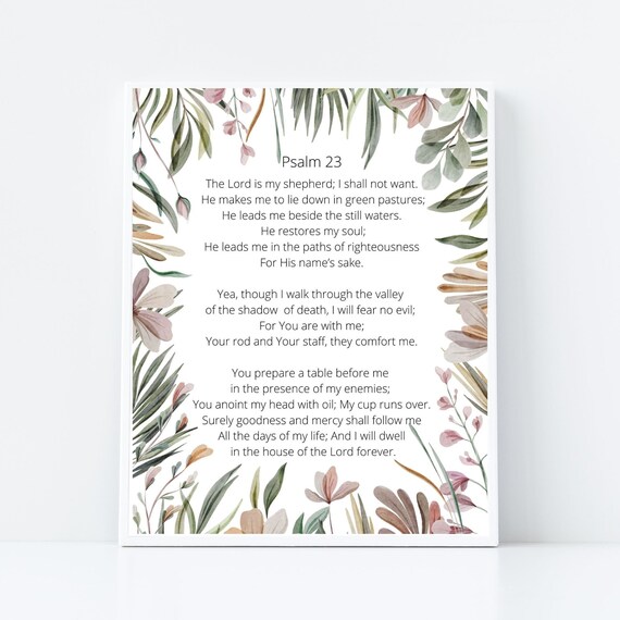 Psalm 23 the Lord is My Shepherd.. Bible Verse - Etsy