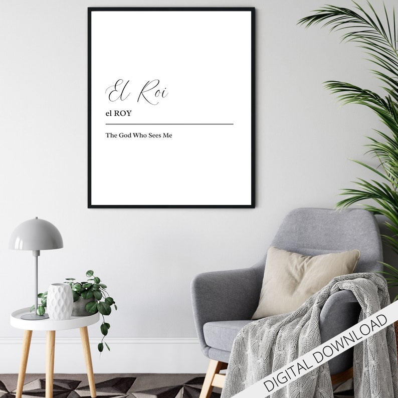 El Roi Definition Print, Christian Printable, the God Who Sees Me ...