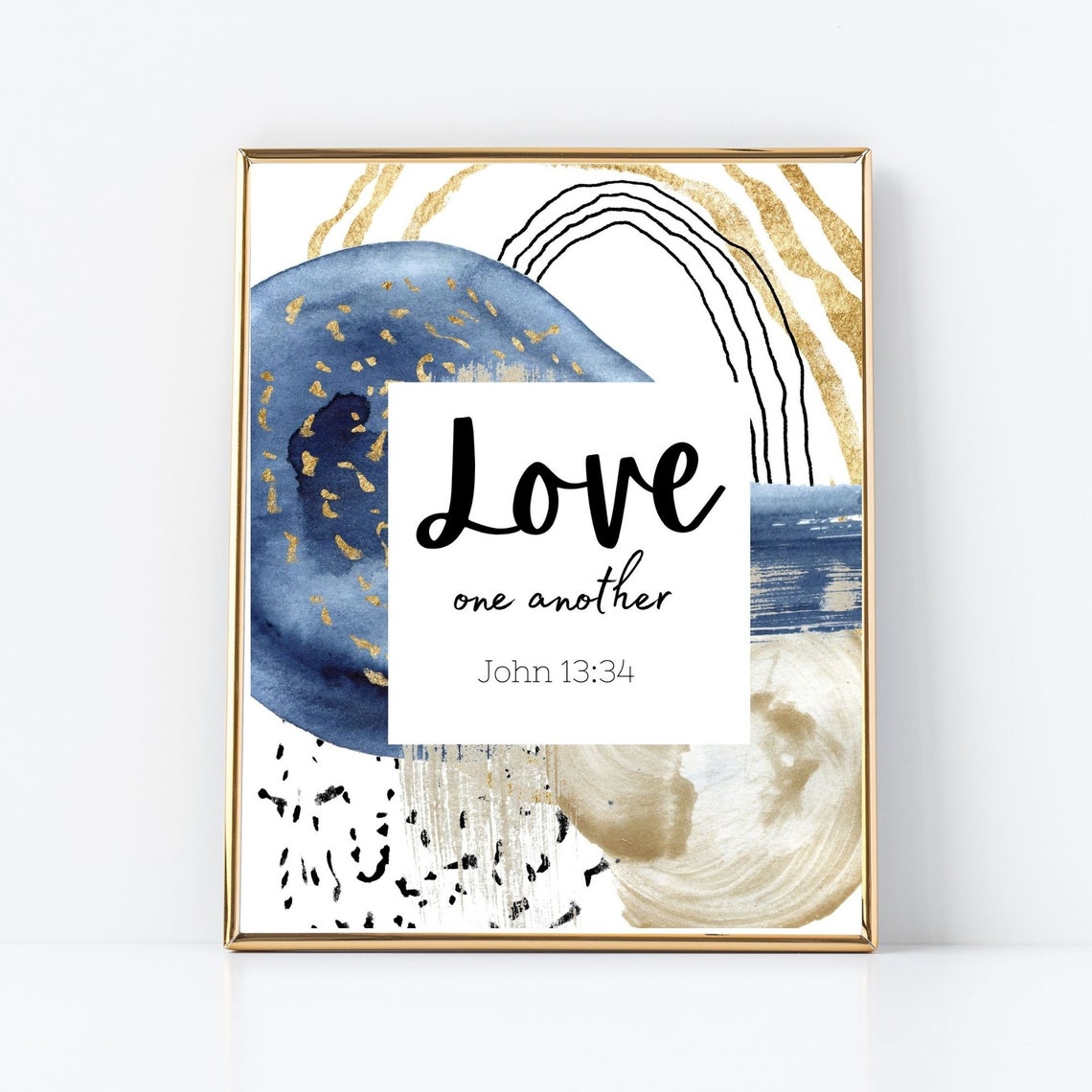 John 13:34 ..Love one another.. Bible verse Wall | Etsy
