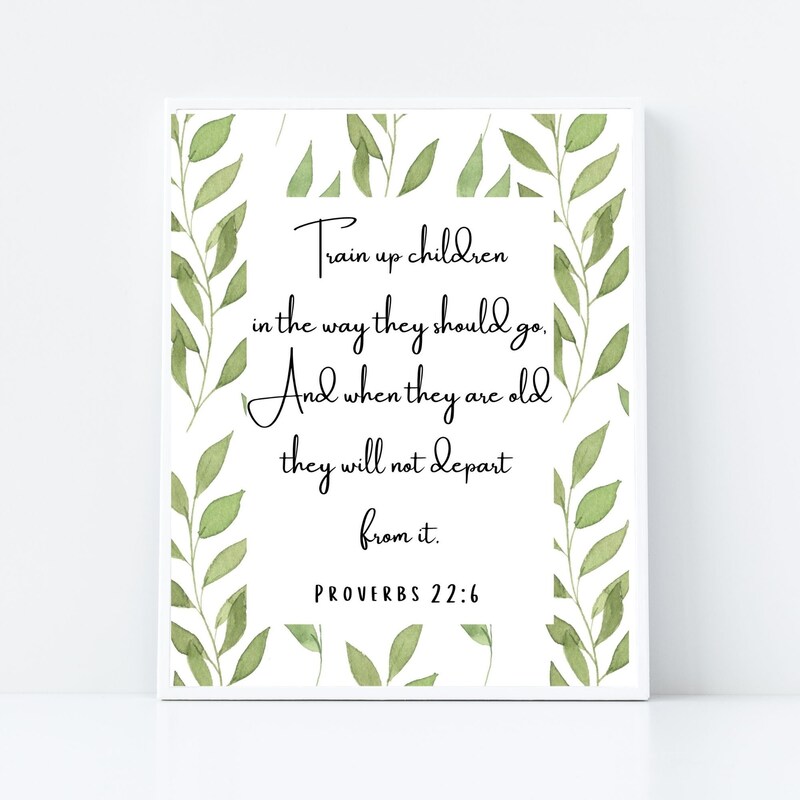 Proverbs 22 6 - Etsy