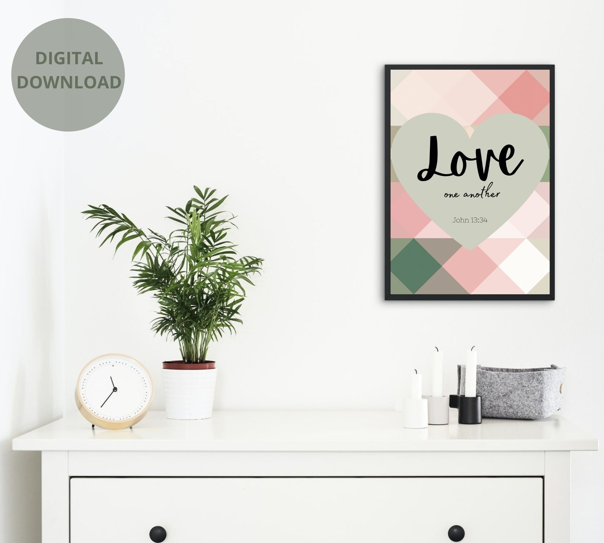 John 13:34 ..love One Another.. Bible Verse, Wall Art, Christian Home ...