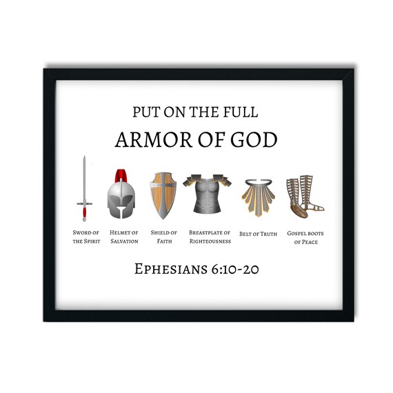 Ephesians 6:10-20 Put on the whole armor of God that you | Etsy