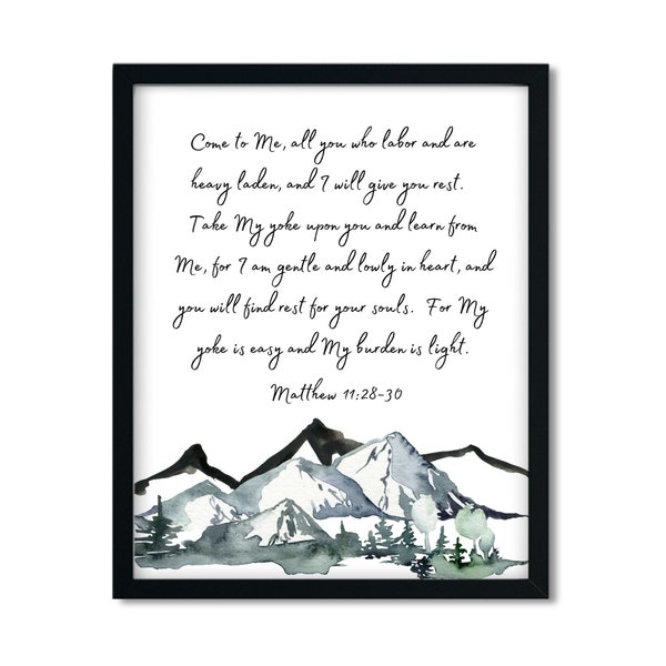 Matthew 11 28 - Etsy