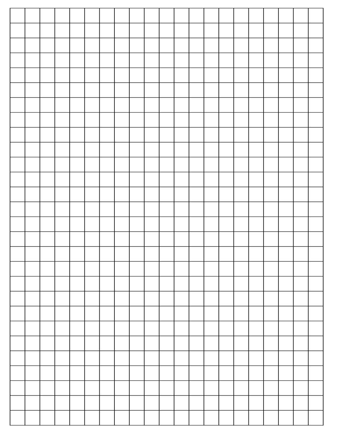 3/8 (0.375) Inch Printable Graph Paper - Includes Multiple Grid Color ...