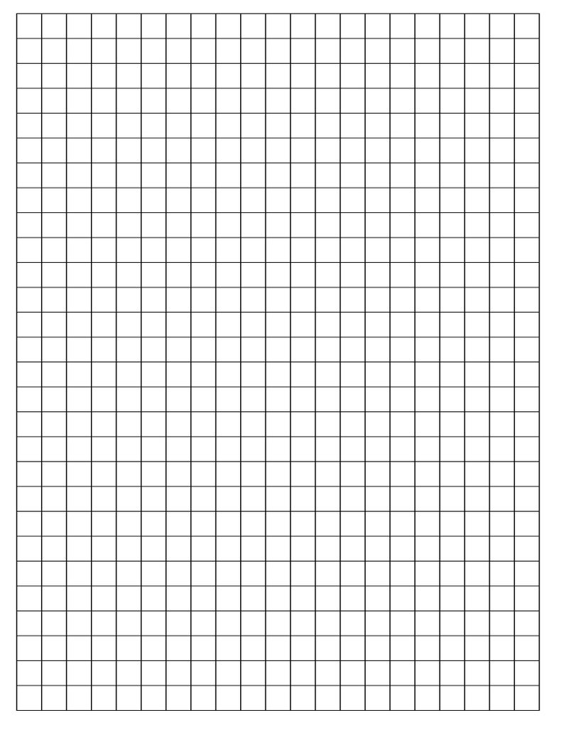 3/8 (0.375) Inch Printable Graph Paper - Includes Multiple Grid Color ...
