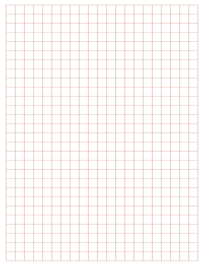 3/8 (0.375) Inch Printable Graph Paper - Includes Multiple Grid Color ...
