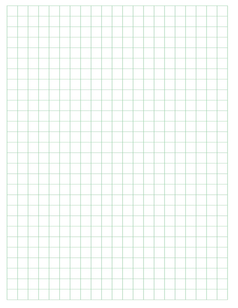 3/8 (0.375) Inch Printable Graph Paper - Includes Multiple Grid Color ...