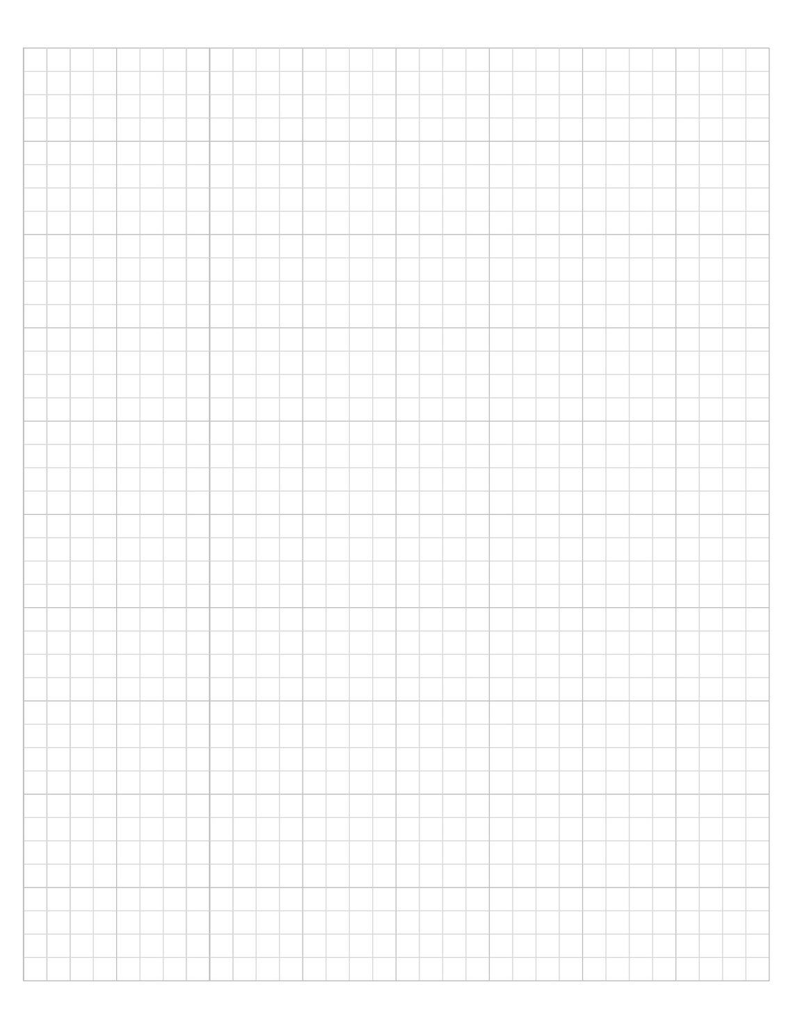 1/4 (0.25) Inch Printable Graph Paper - Includes Multiple Grid Color ...