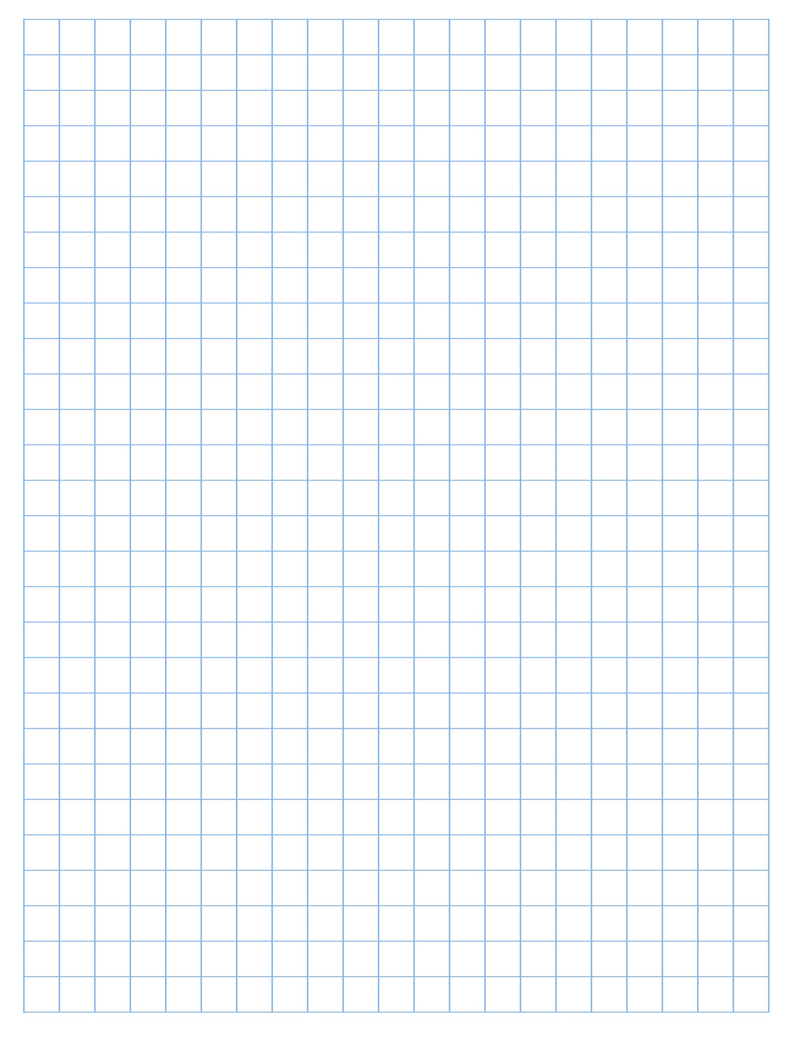 3/8 (0.375) Inch Printable Graph Paper - Includes Multiple Grid Color ...