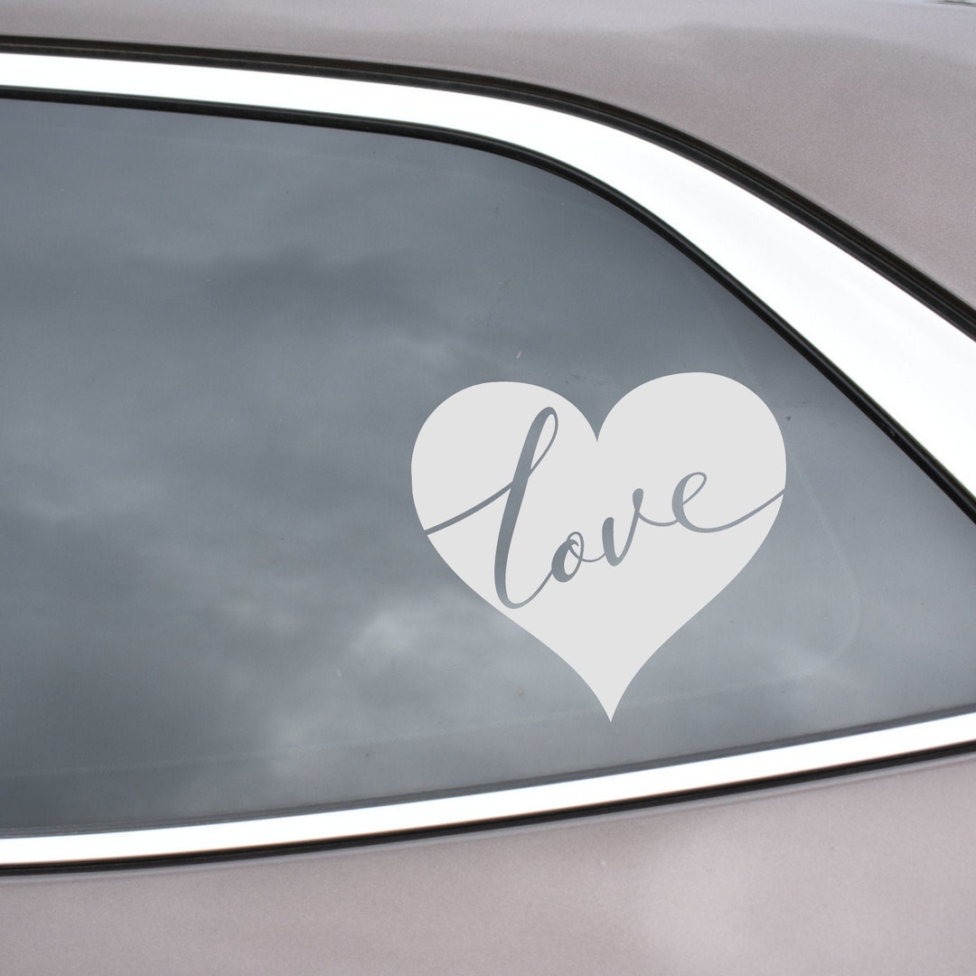 Love Heart Vinyl Decal Car Decal Laptop Decal Water - Etsy