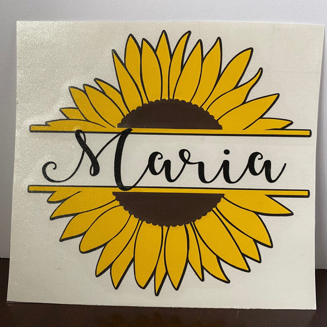 Sunflower Layered Name Vinyl Decal Car Decal Laptop Decal - Etsy