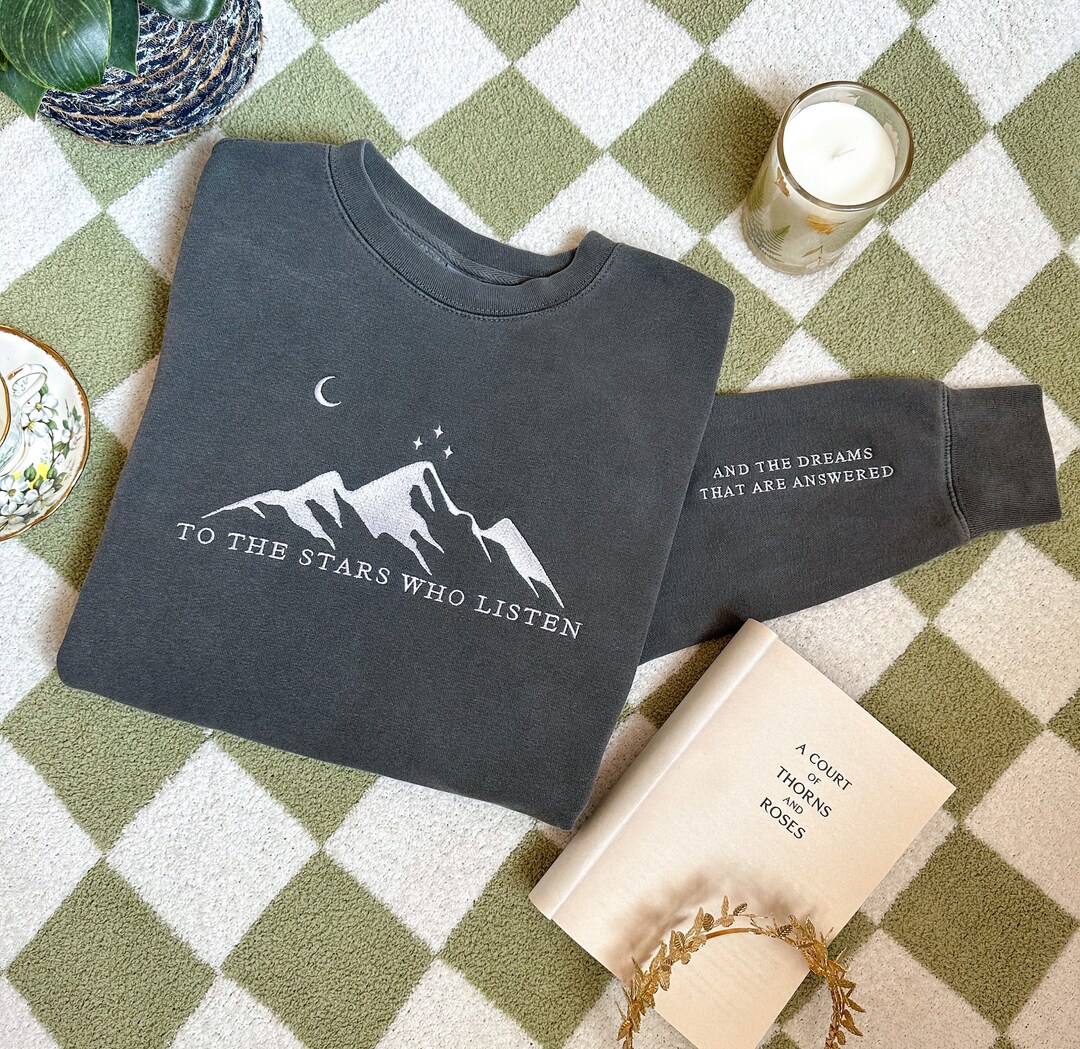 OFFICIALLY LICENSED ACOTAR Embroidered Sweatshirt Stars Acotar Merch ...