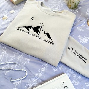 OFFICIAL ACOTAR Sand Embroidered Sweatshirt Stars Acotar Merch Acotar ...