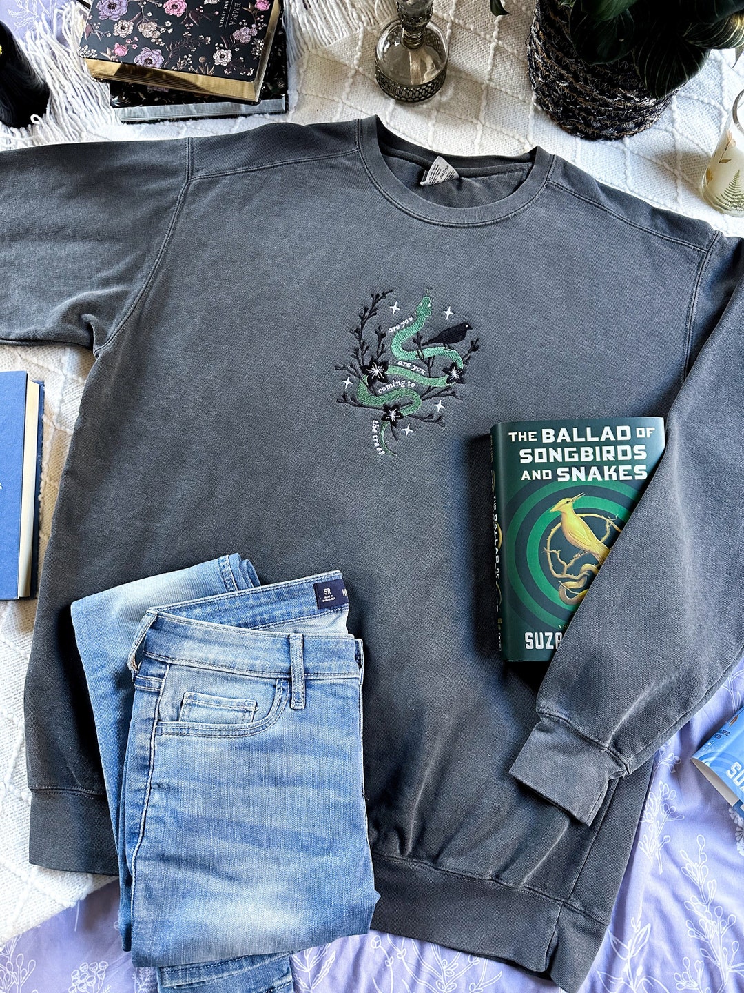 Comfort Colors Embroidered Sweatshirt Bookish Sweatshirt Booktok ...