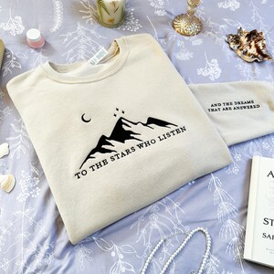 OFFICIAL ACOTAR Sand Embroidered Sweatshirt Stars Acotar Merch Acotar ...